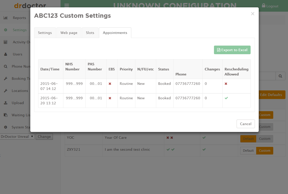 Viewing booked appointments and slots on a clinic code – How can we help?